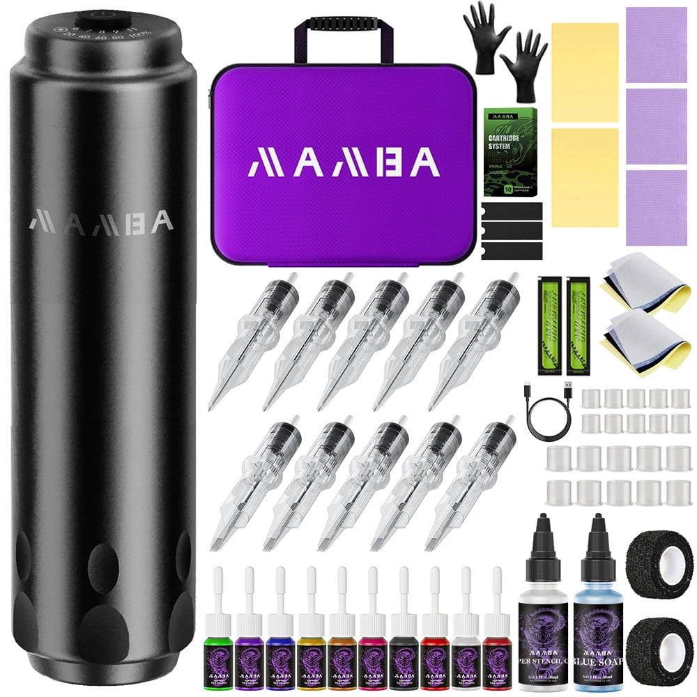 Wireless Tättoo Pen Kit – Bigtrek Rotary Tättoo Machine with 1500mAh ...