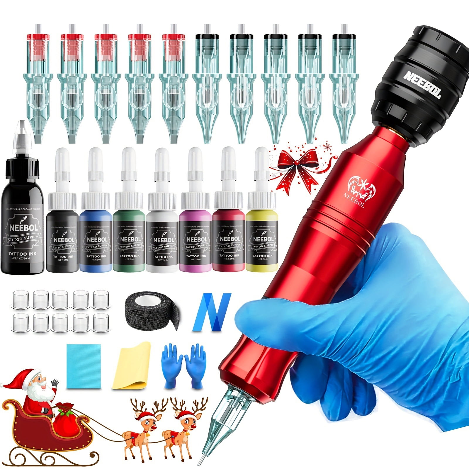 Wireless Tättoo Pen Kit with Custom Motor - Adjustable Depth, Powerful ...