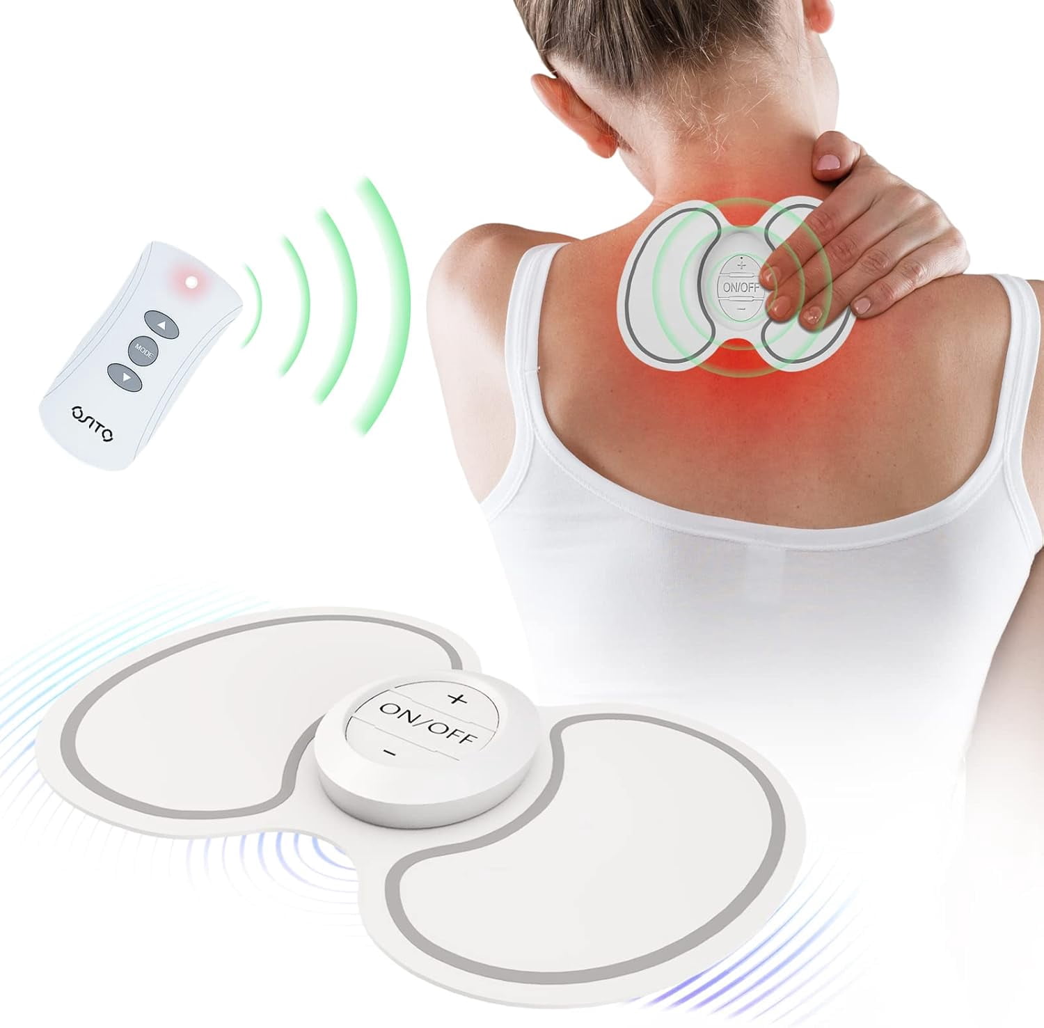 Wireless TENS Unit Muscle Stimulator EMS Rechargeable Smart Pain Relief ...