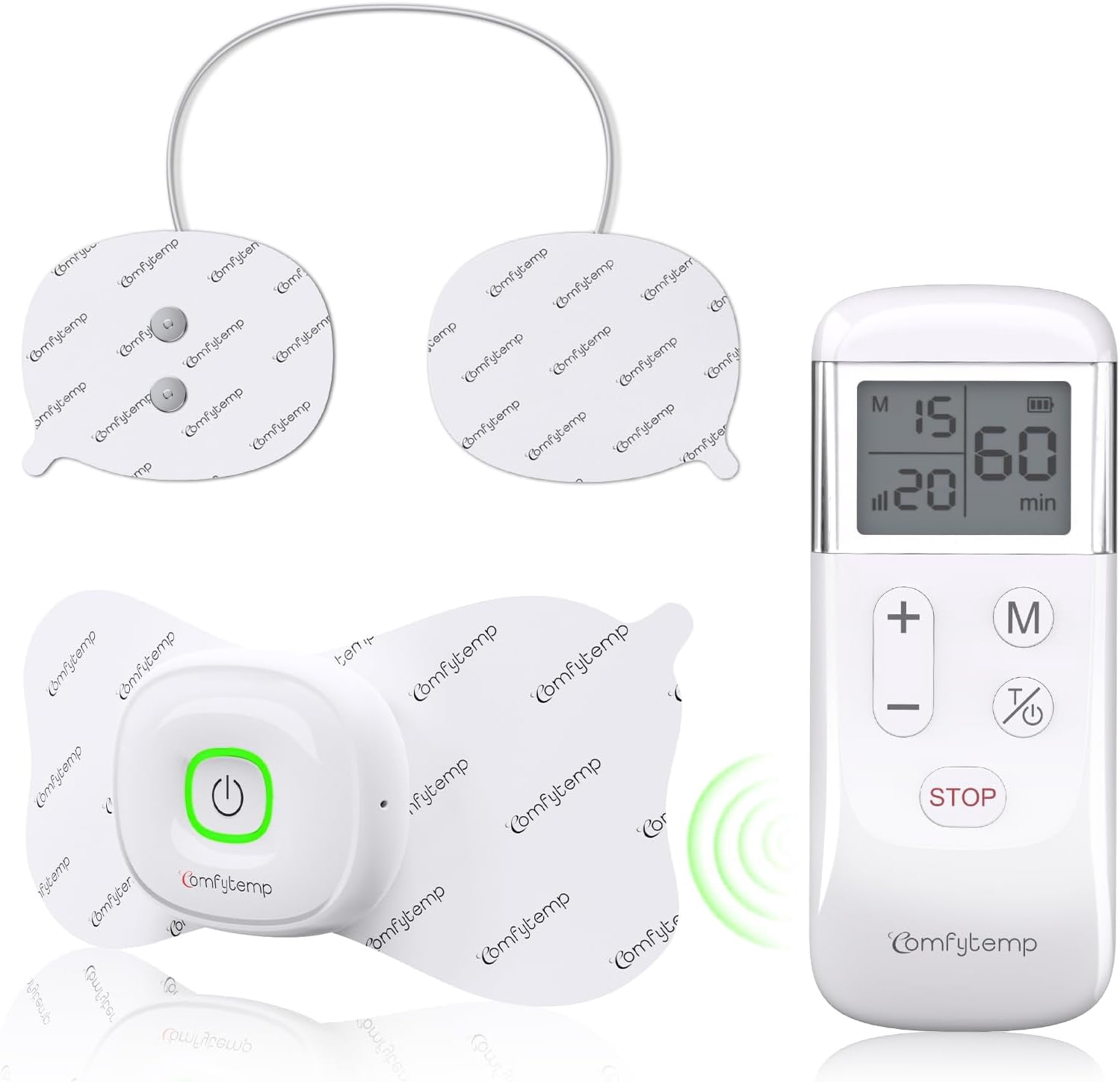 Wireless TENS Unit Muscle Stimulator, FSA HSA Eligible Rechargeable ...