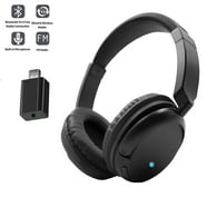Wireless FM Radio Headphones with Bluetooth, Built-in Mic for Calls ...