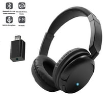 Wireless FM Radio Headphones with Bluetooth, Built-in Mic for Calls ...