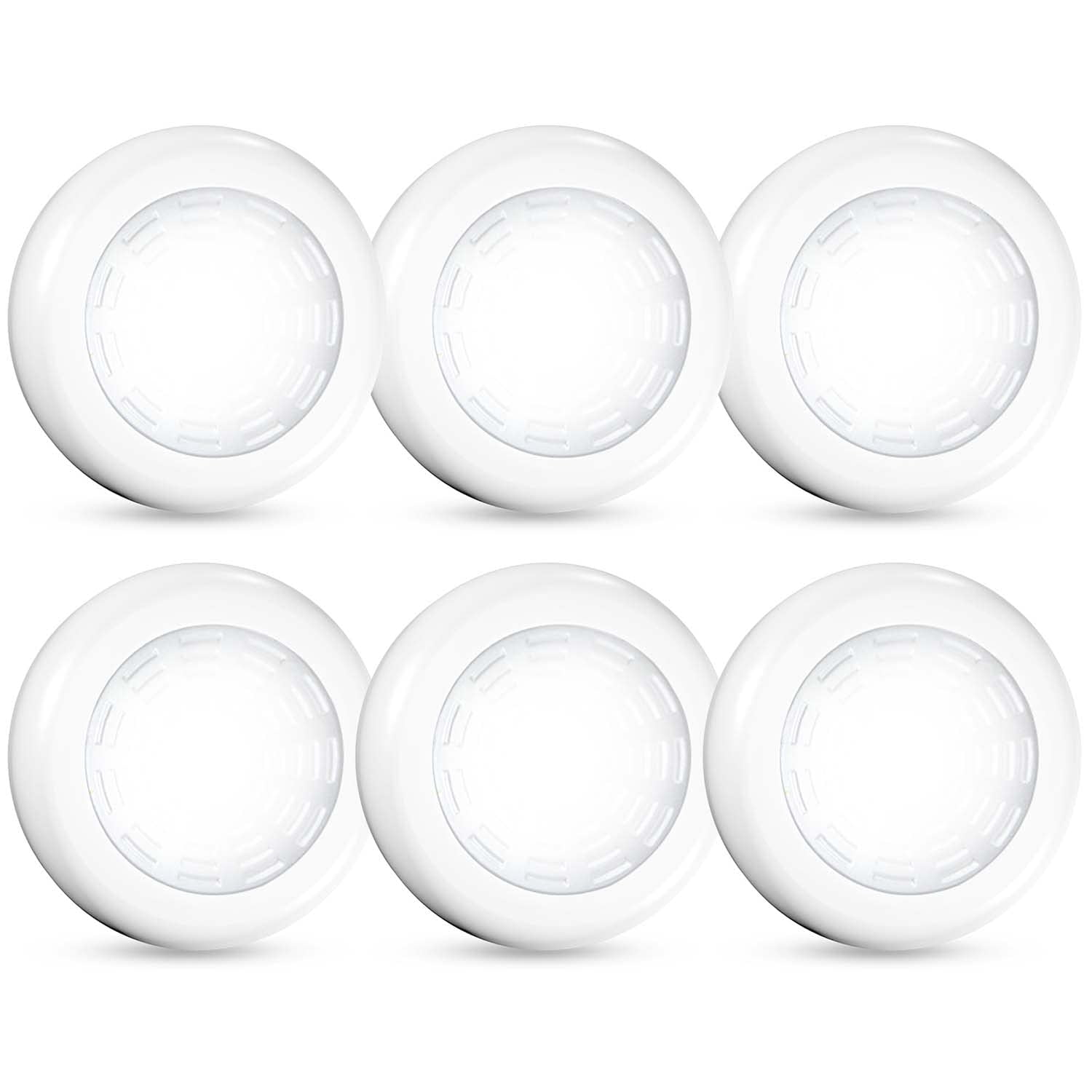 Wireless Tap Light Push Lights - 6 Pack Small LED Puck Lights for Home ...