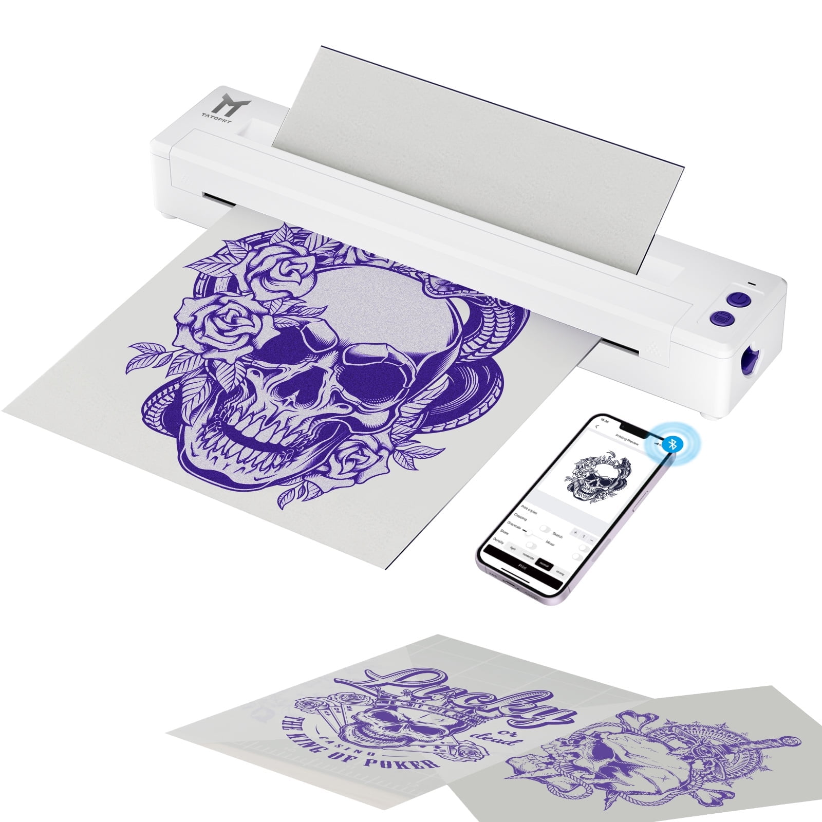 Wireless Tattoo Printer Machine Bluetooth Thermal Temporary Tattoo ...