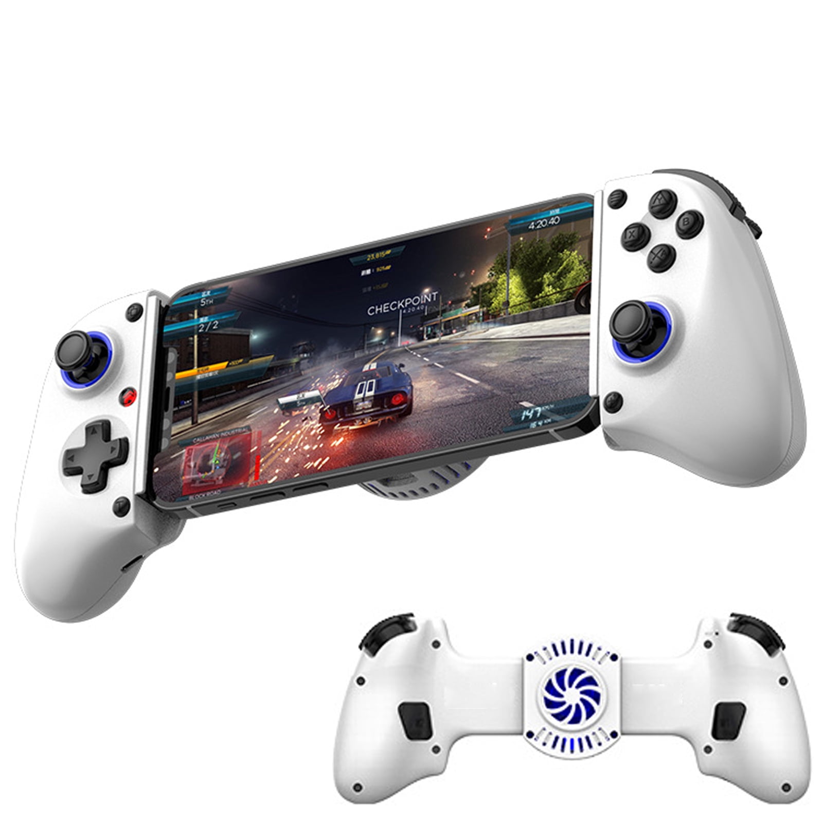 Wireless Telescopic Game Controller for Switch/iOS/Android/PC/Tablet, Wireless Gamepad with Hall ...