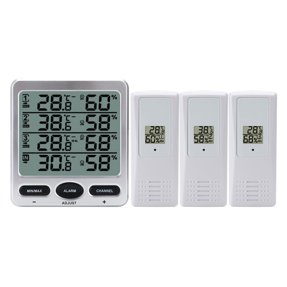Wireless Temperature Humidity Monitor Indoor Outdoor Thermometer ...