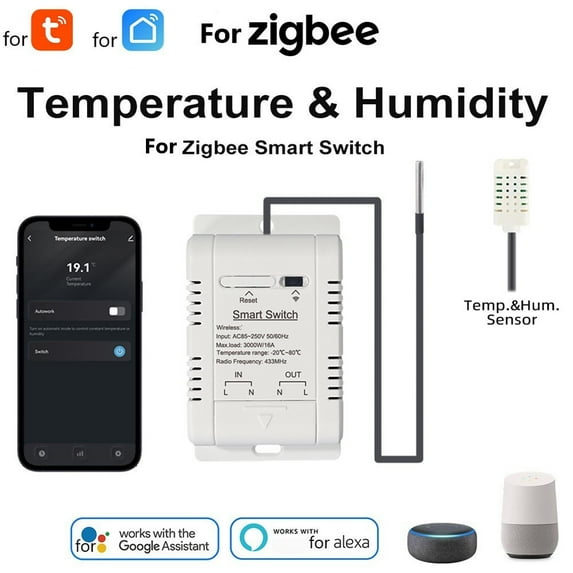 Wireless Temperature and Humidity Sensor for Tuya and For Zigbee ...