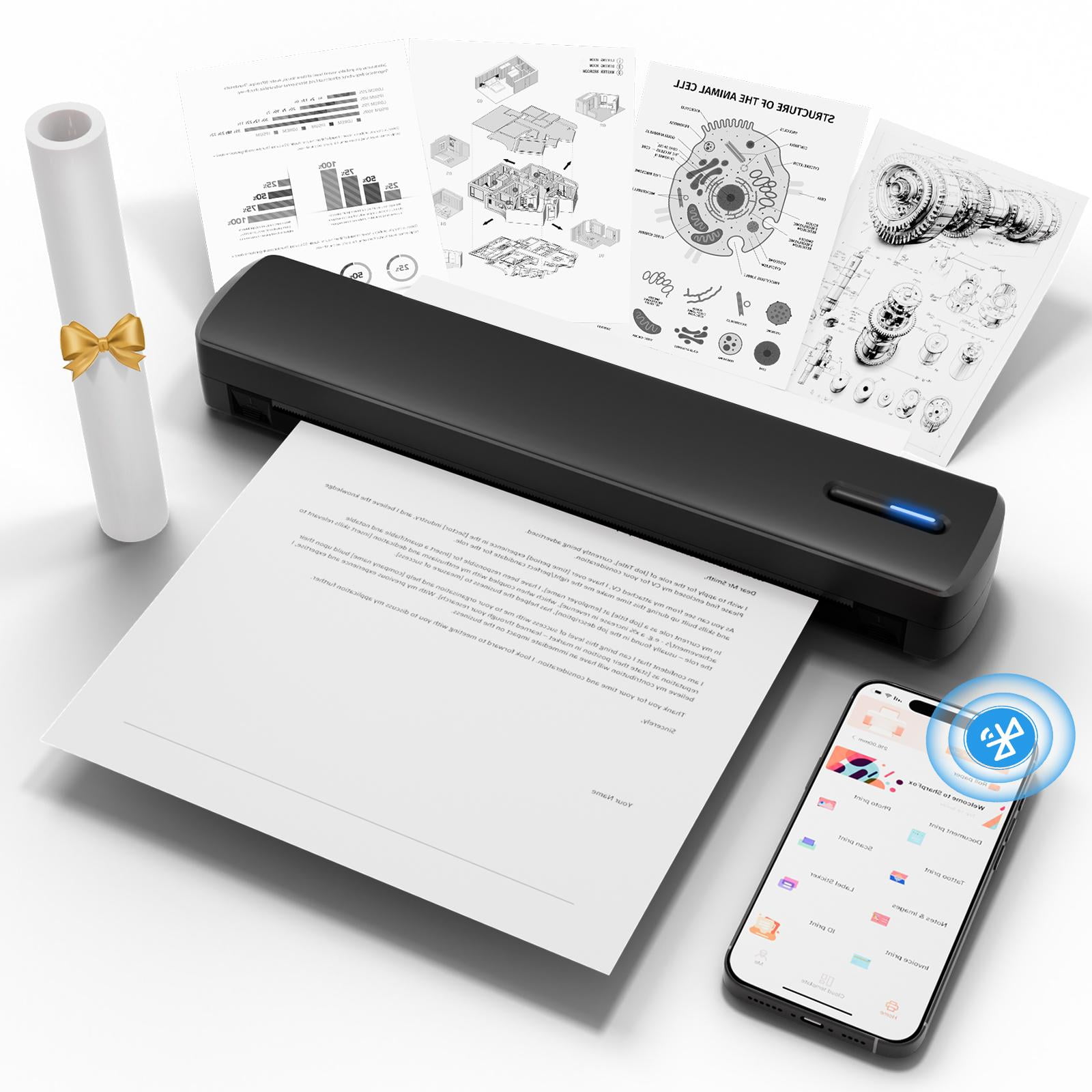 Portable Thermal Printer, Tattoo Stencil Wireless Bluetooth Printer ...