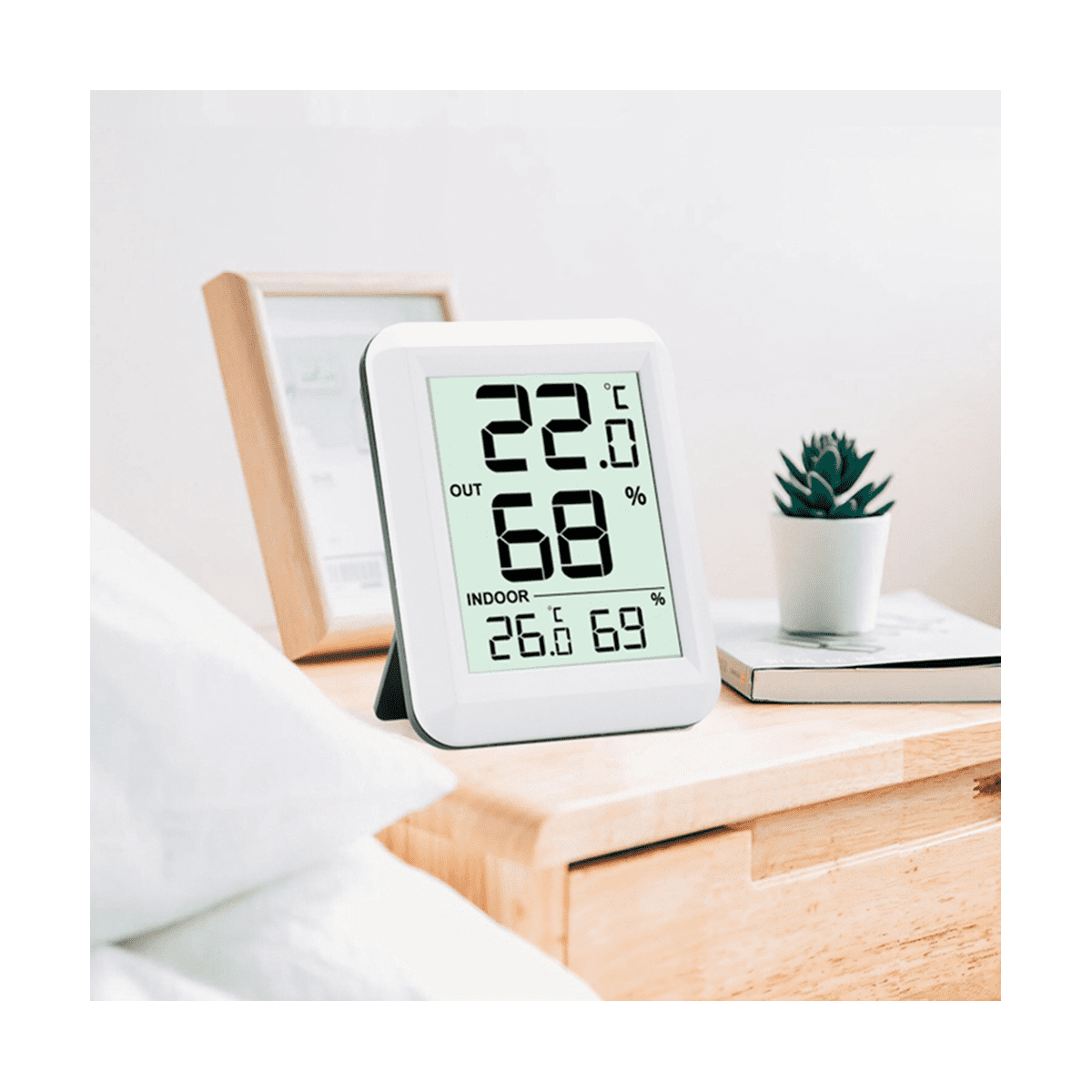 Wireless Thermometer Hygrometer BabyRoom Digital LCD Temperature ...