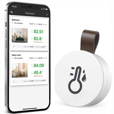 ORIA Wireless Bluetooth Thermometer, Portable Indoor Humidity ...