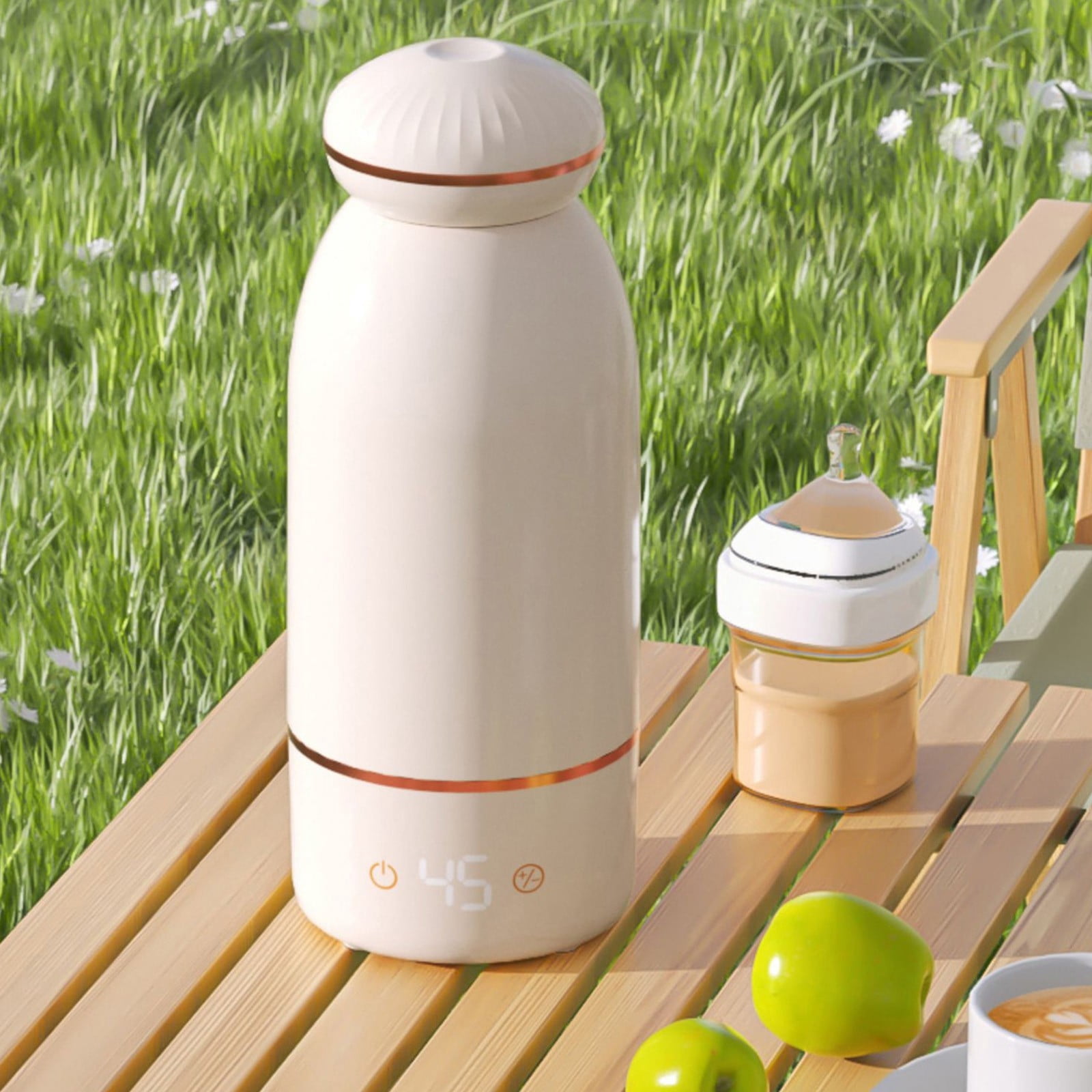 Wireless Thermostatic Cup Portable Kettle Water Cup Baby Water Warmer ...