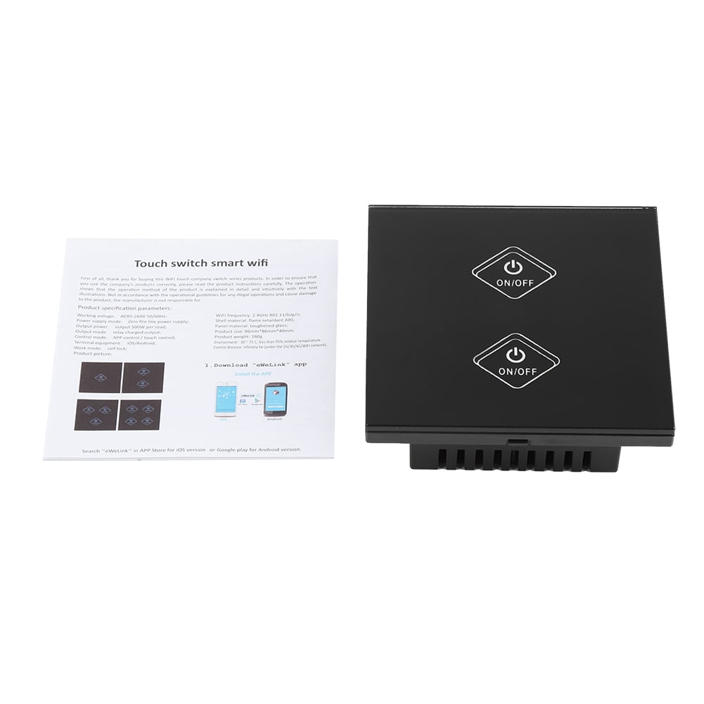 Wireless Touch 2-Way Smart Switch Panel, Compatible with Alexa and ...