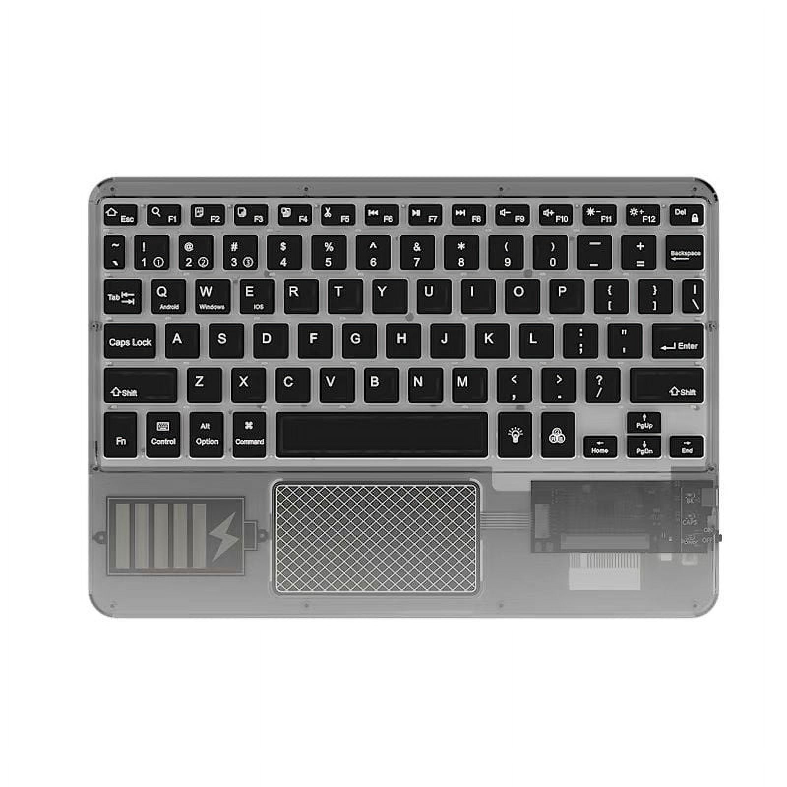 Wireless Touch Keyboard Backlit Keyboard RGB Keypad Transparent Crystal ...