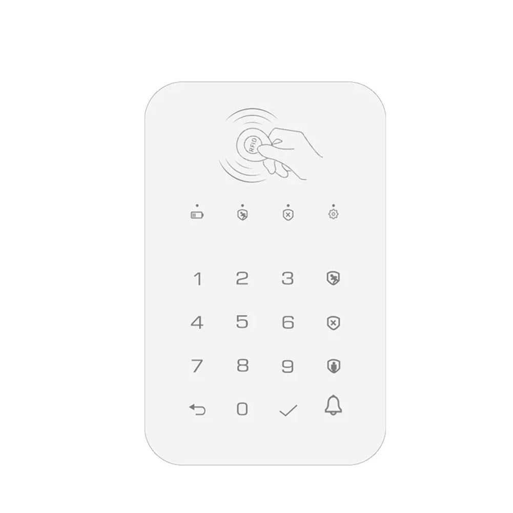 Wireless Touch Keyboard Lock with 433Mhz Frequency Security White ...