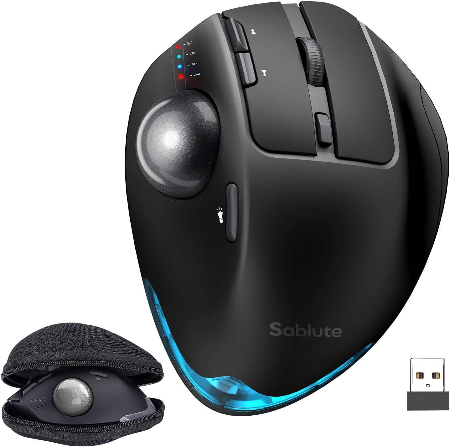 Wireless Trackball Hard Travel Case (Include) Ergonomic Bluetooth ...