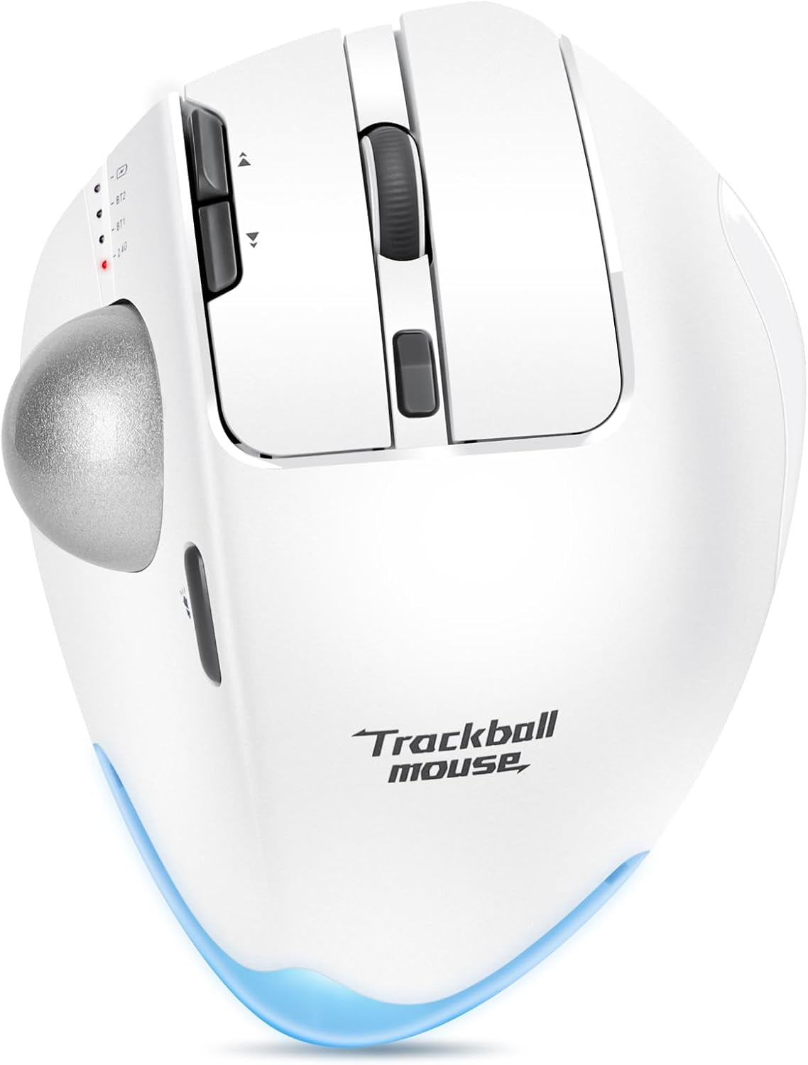 Wireless Trackball Mouse, Ergonomic Rollerball Mouse With 4800 Dpi/7 ...