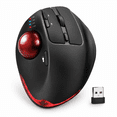 Wireless Trackball Mouse with Red Ball, Adjustable Angle, Rechargeable ...