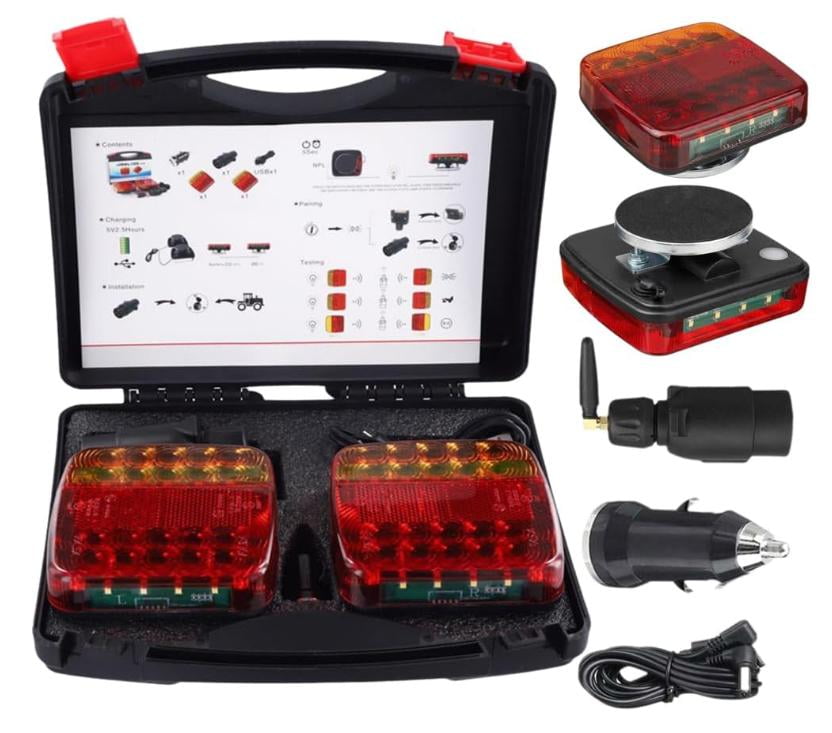 Wireless Trailer Lights,2025 New LED Towing Tail Light Wireless LED ...