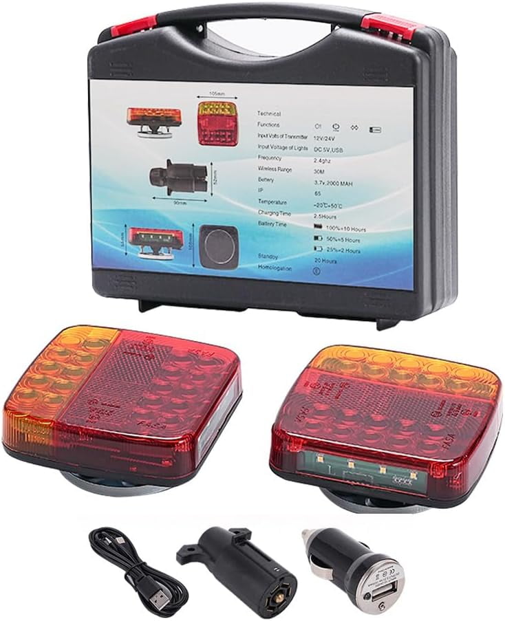 Wireless Trailer Lights Kit, 2025 New LED Wireless Trailer Lights ...