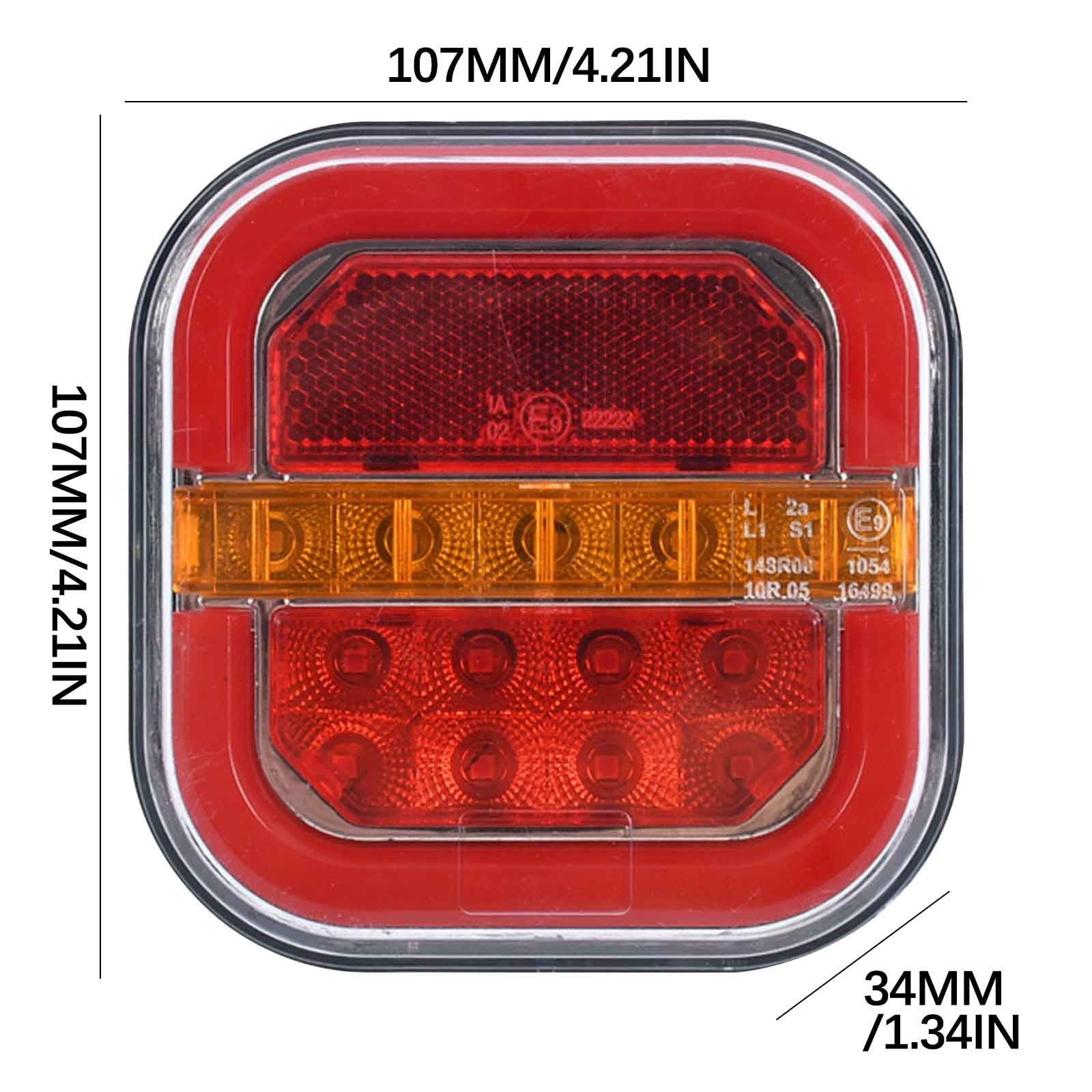 Wireless Trailer Lights Kit LED Floss Guide Square Burger Light Truck ...