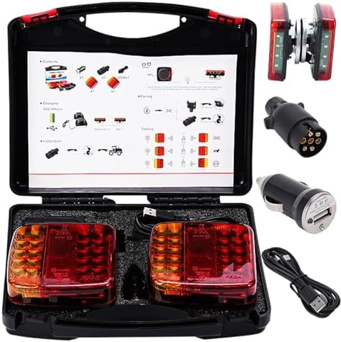 Wireless Trailer Lights Magnetic, IP65 Waterproof Wireless Tail Lights ...
