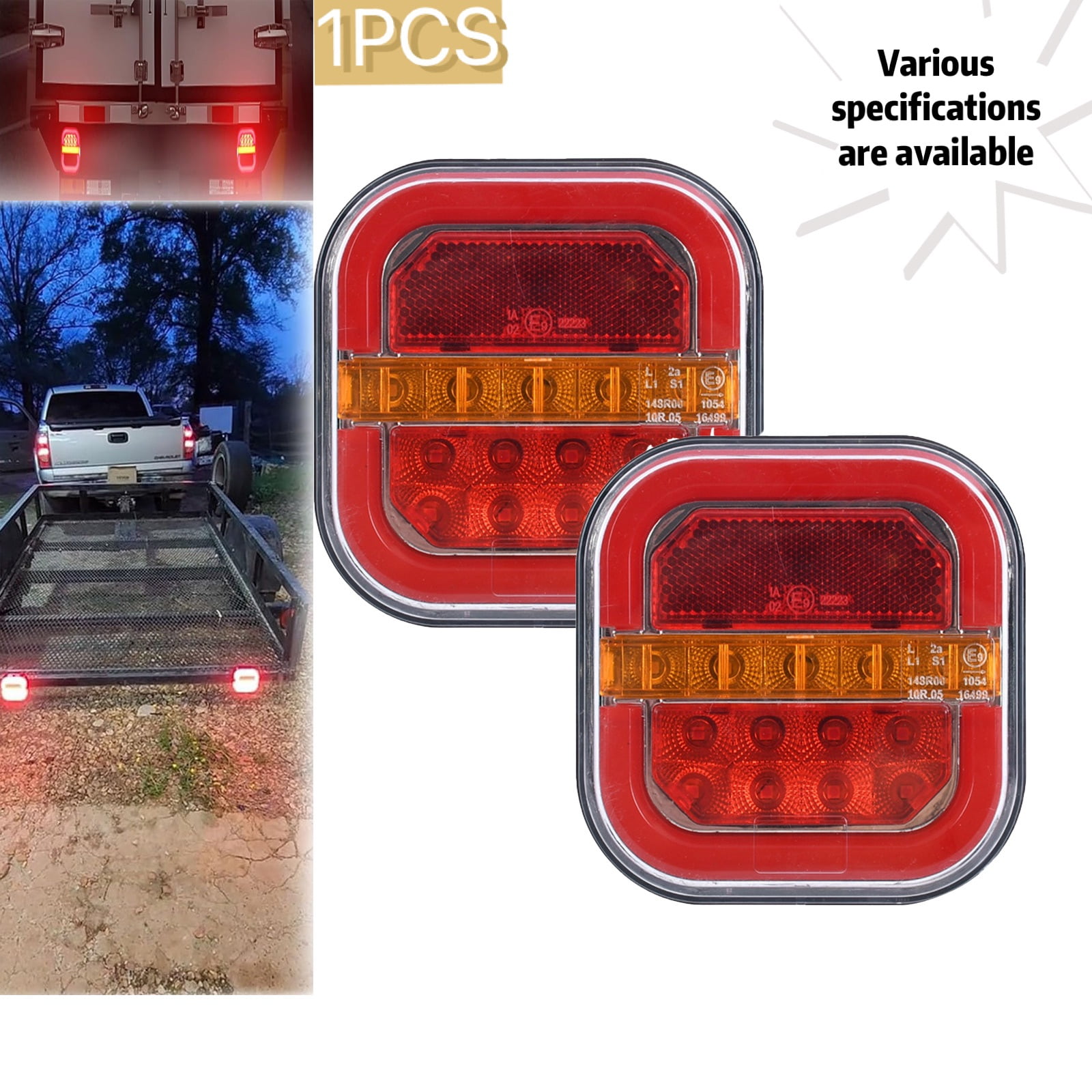 Wireless Trailer Lights, Magnetic LED Rechargeable and Portable Tow ...