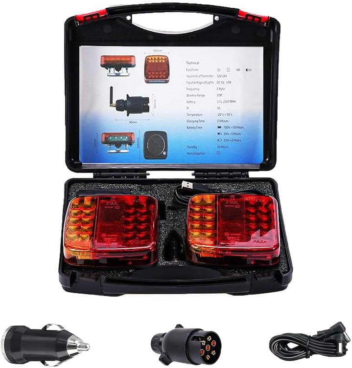 Wireless Trailer Lights Magnetic, New Magnetic Wireless Tail Lights for ...