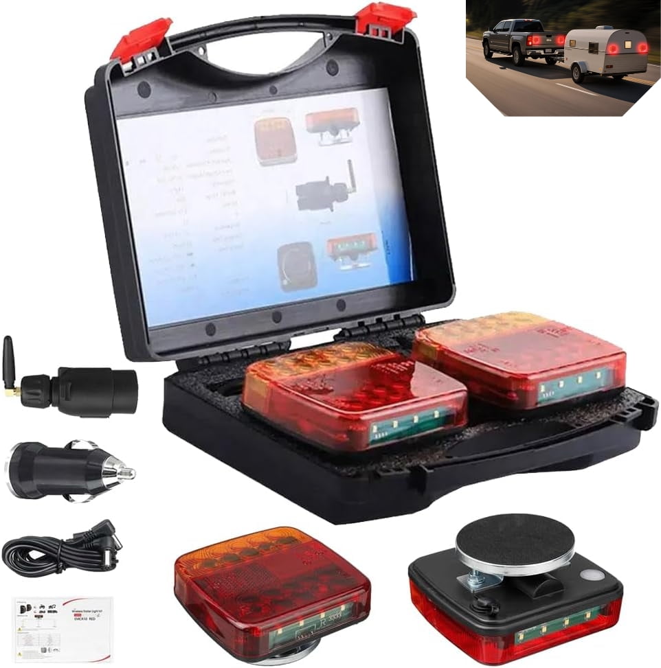 Wireless Trailer Lights, Magnetic Wireless LED Tail Lights for Trailer ...