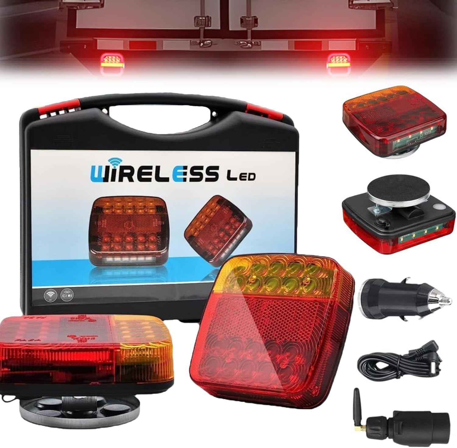 Wireless Trailer Lights Magnetic, Wireless Tail Lights for Trailer ...
