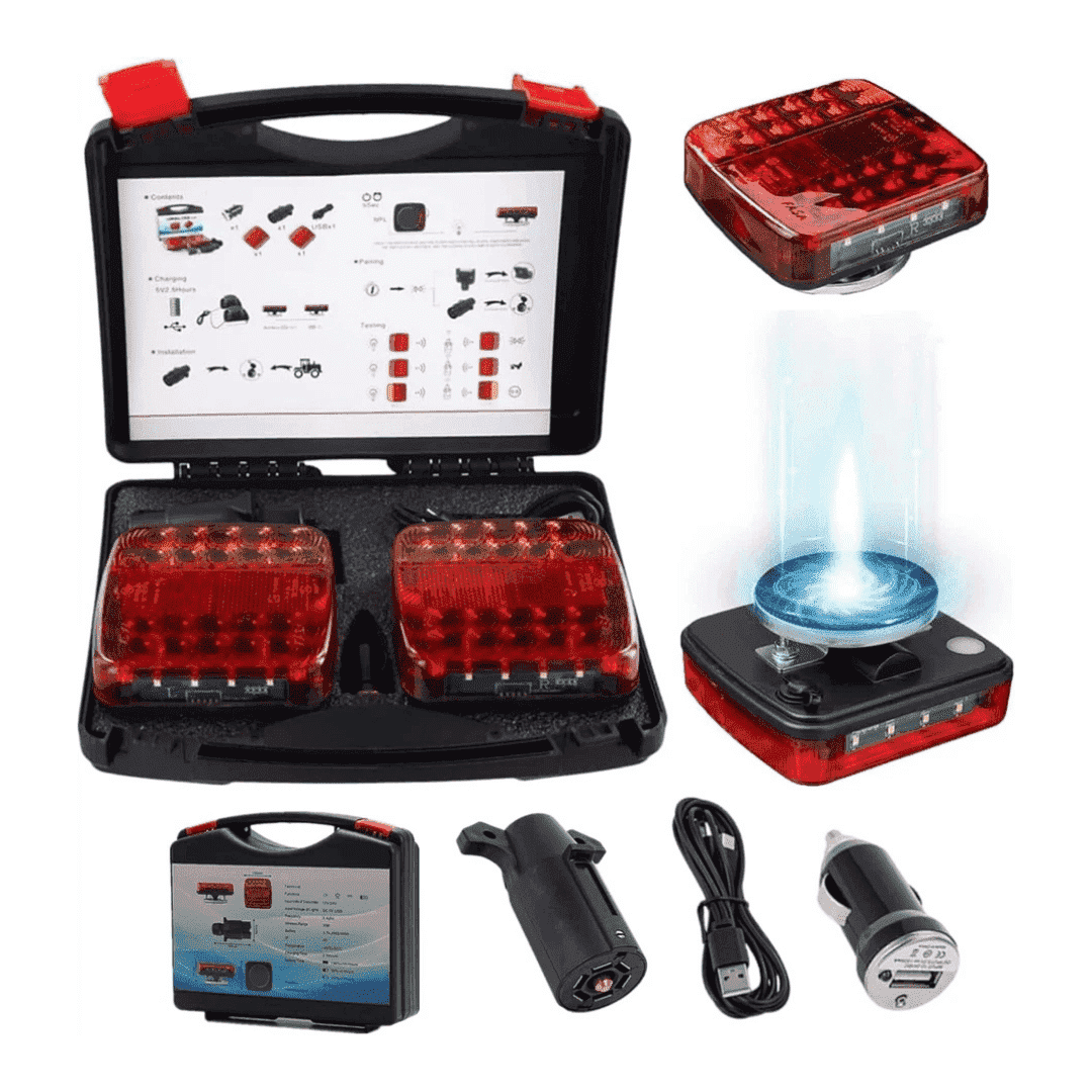 Harsha Wireless Magnetic Trailer Lights, Rechargeable LED Tail Lights ...