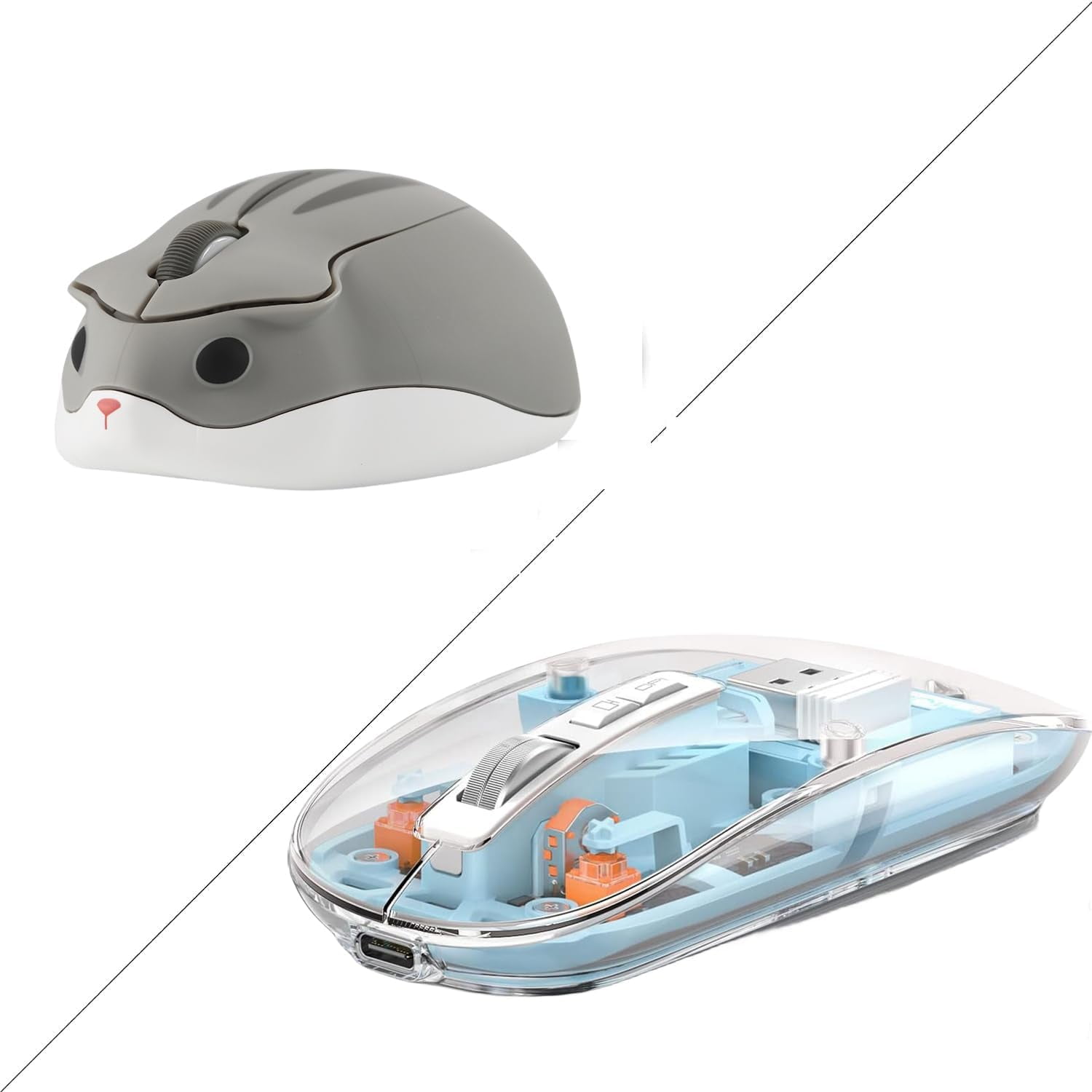 Wireless Transparent Bluetooth Slim Tri-Mode Clear LED Light Cool ...