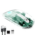 Wireless Transparent Mouse for Computer,Bluetooth Mouse Rechargeale ...