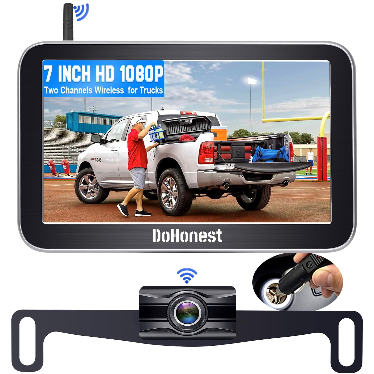 Wireless Truck Backup Camera 7-Inch: Easy to Install HD 1080P Split ...