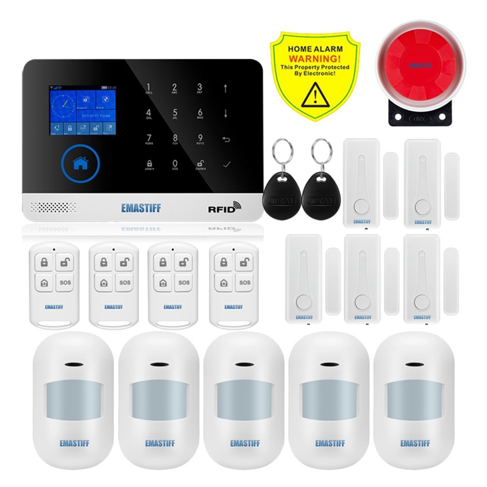 Wireless Tuya App Sim Gsm Home Rfid Burglar Security Lcd Touch Keyboard