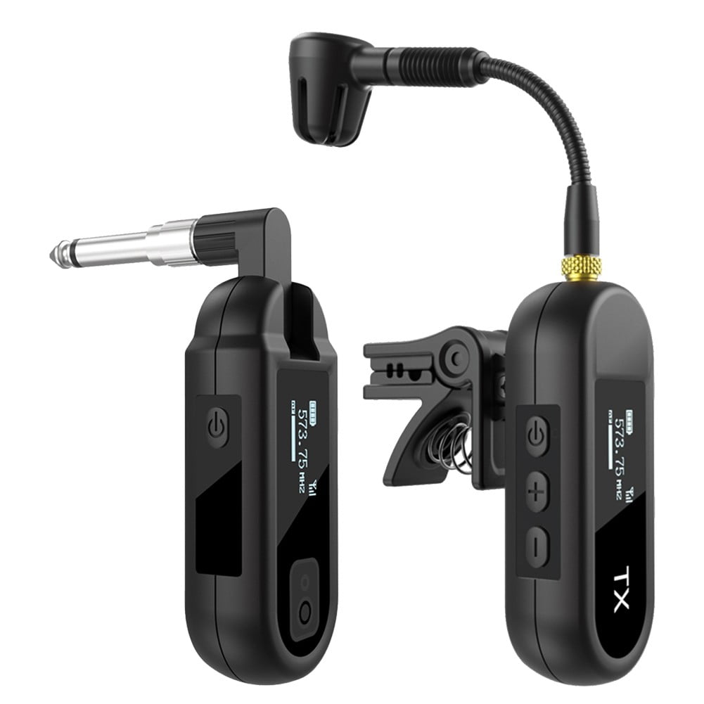 Wireless UHF Saxophone Microphone System Clip-On Instrument Microphone ...
