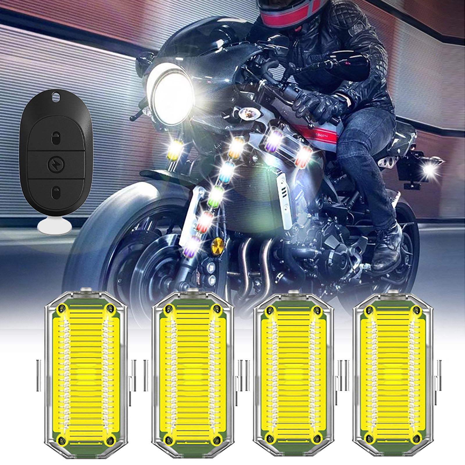 Wireless Underglow Lights,Car Strobe Light M3 Motorcycle Multiuse LED ...