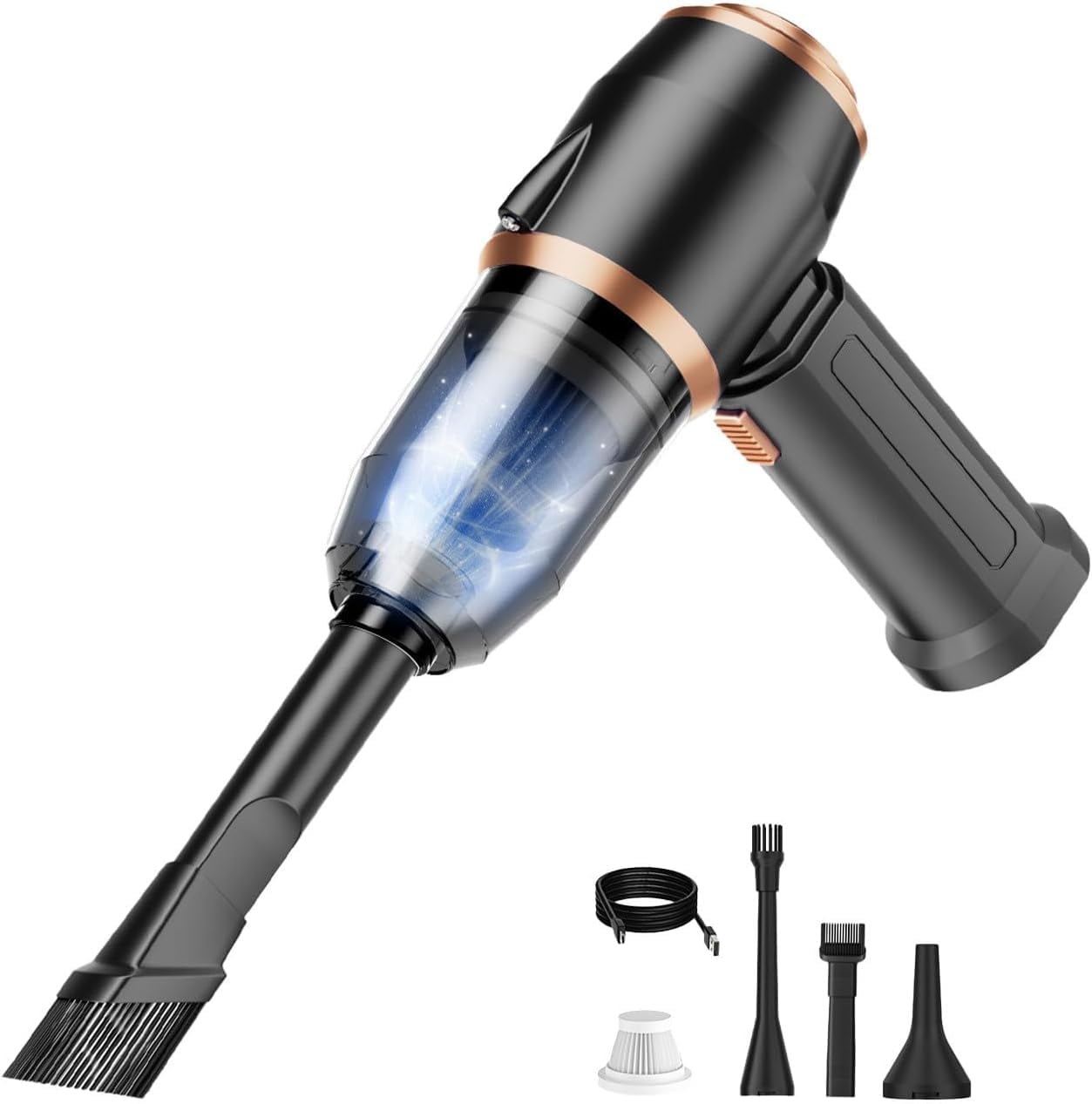 Wireless Vacuum Cleaner, High Power Car Vacuum, with Multi-nozzles ...