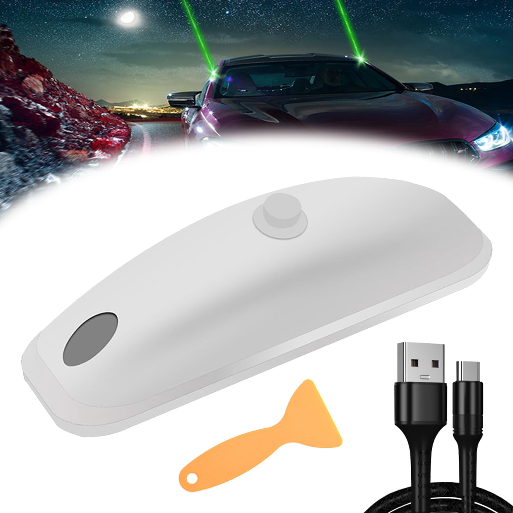 Wireless Vehicle Laser Lights, 2026 New Vehicle Pilot Safety Light, Sky ...