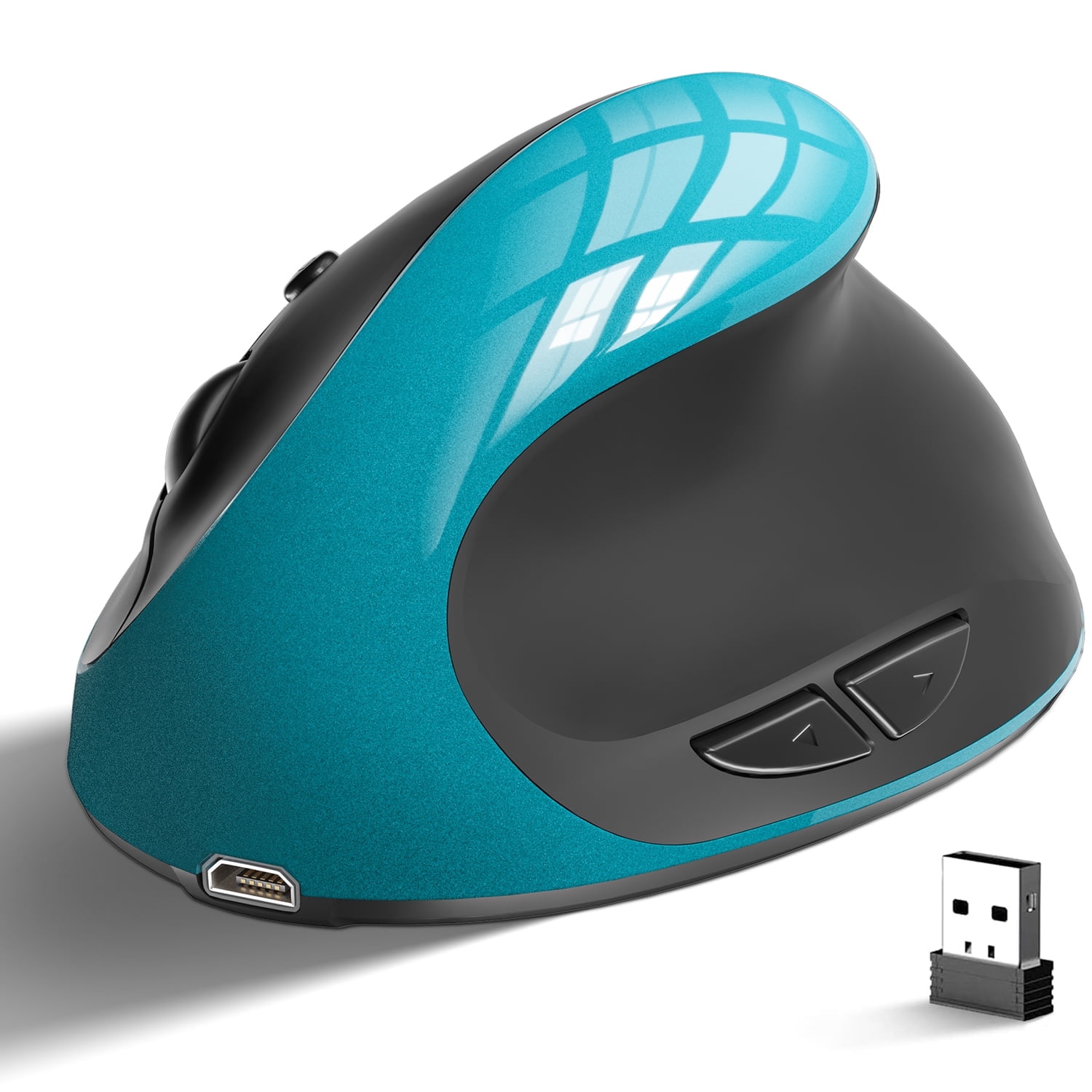 Wireless Vertical Ergonomic Mouse SGEYR Rechargable 2.4G USB with 6 ...