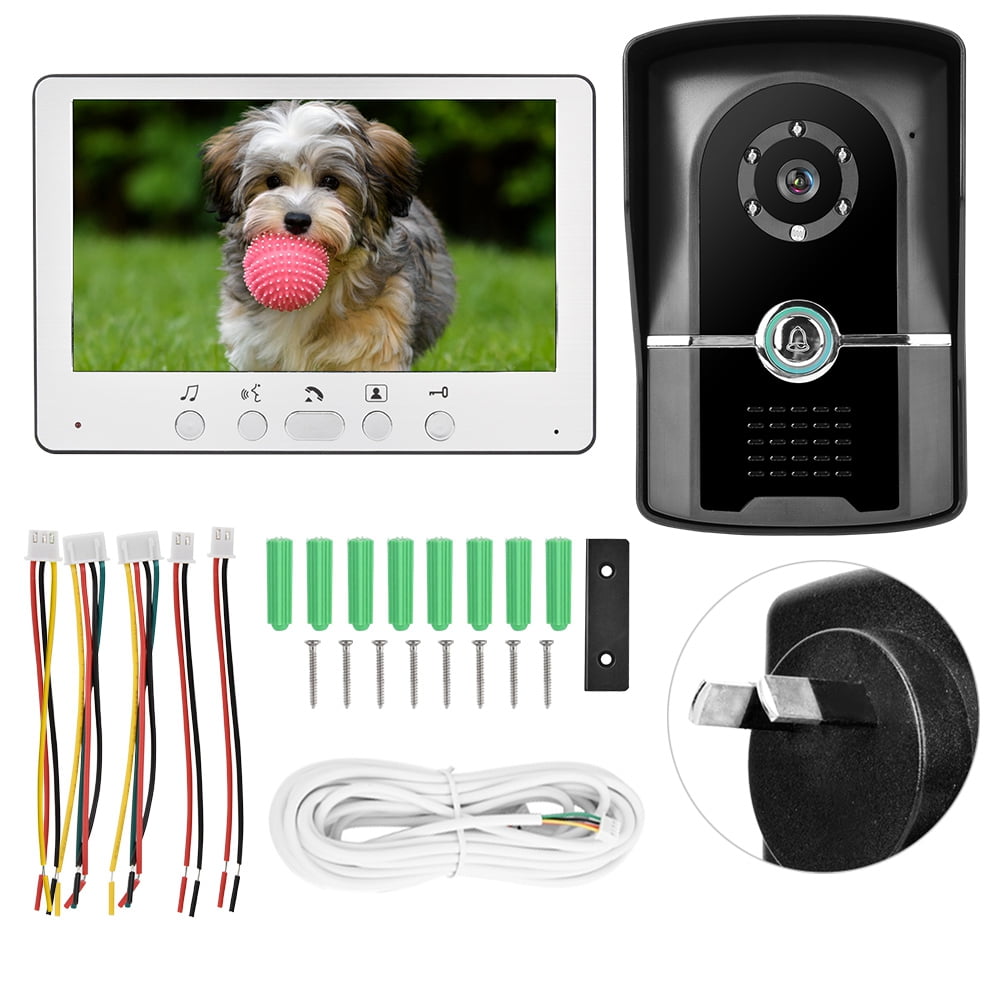 Wireless Video Door Phone Intercom with 7" TFT LCD, Night Vision & IR ...