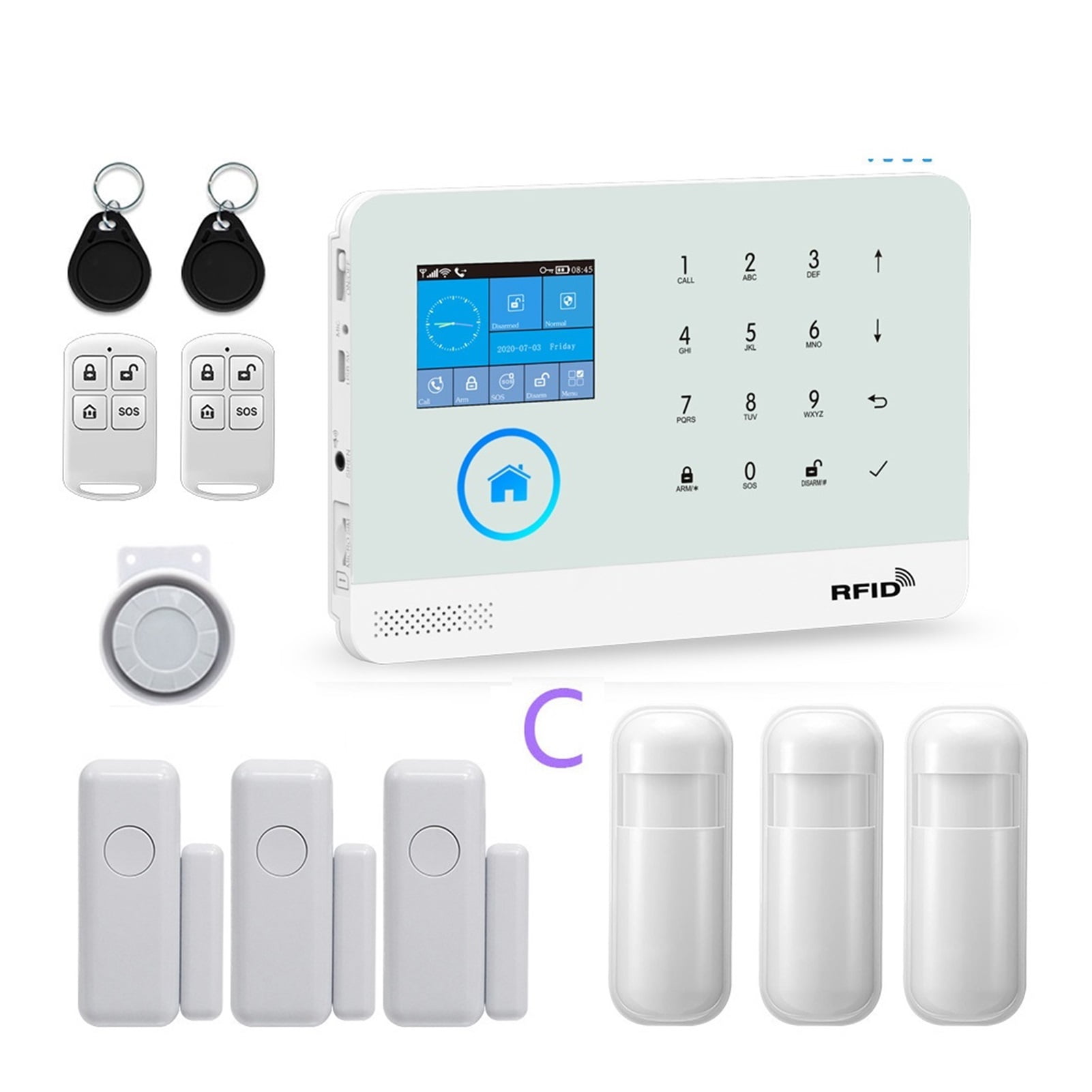 Wireless WIFI GSM Home Security Alarm System For Tuya Smart Life APP ...