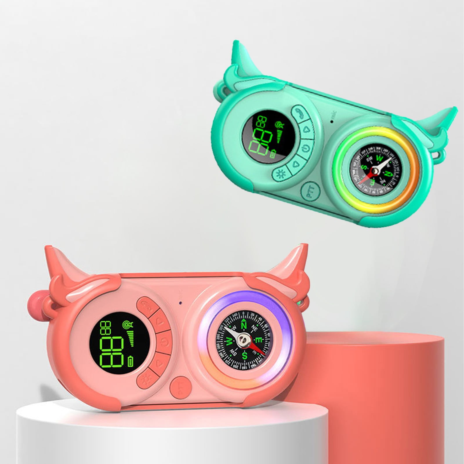 Wireless Walkie Talkie Green | Mini Rechargeable USB Two-Way Radio | Long Range Up to 3km ...