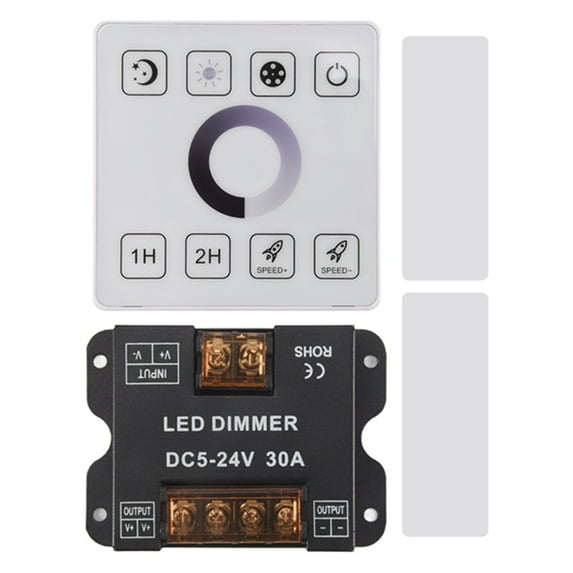 Wireless Wall- Mounted Touch Panel Dimmer Control for DC5-24V 30A ...