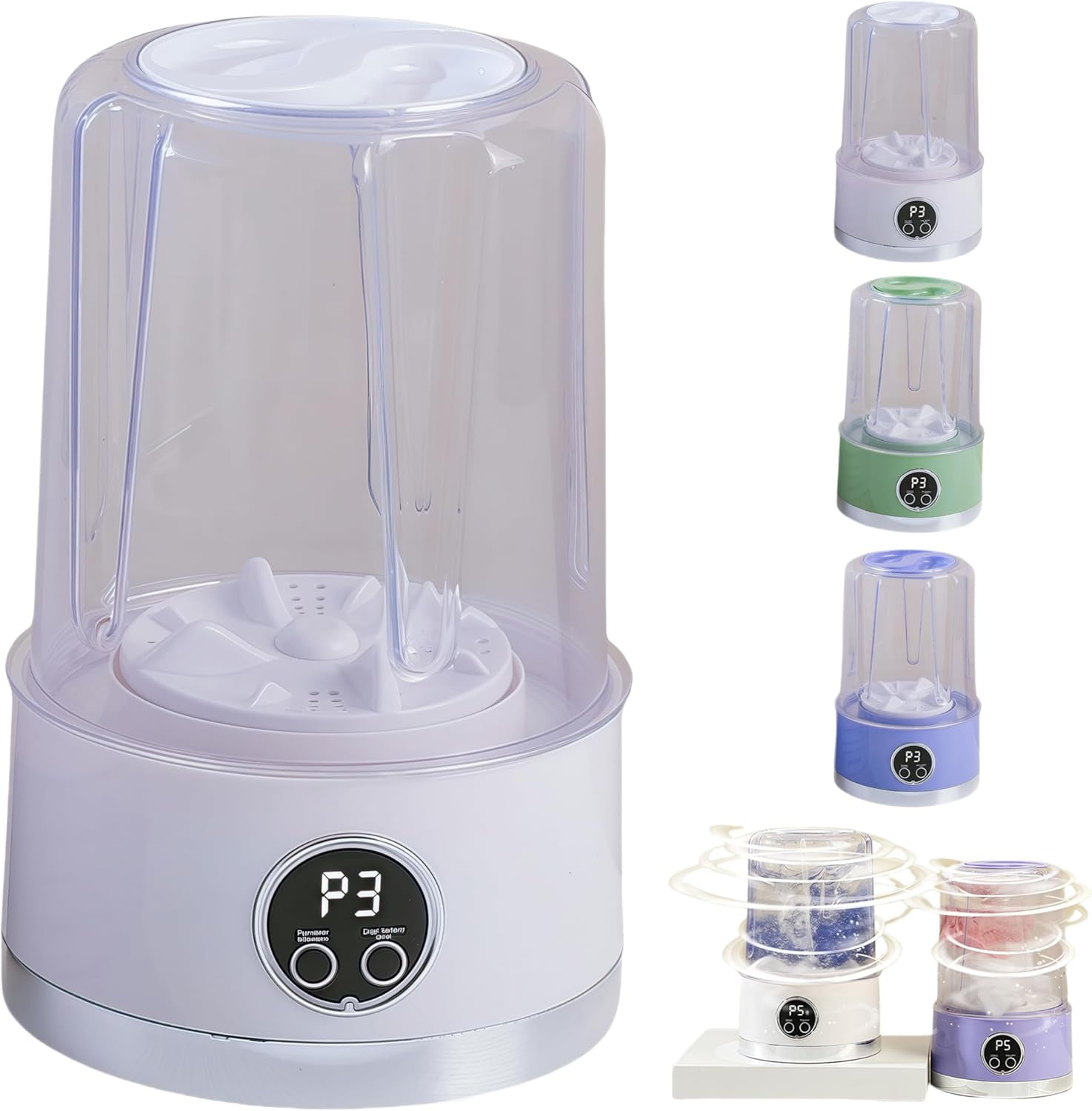 Wireless Washing Machine, Portable Rechargeable Mini Washing Machine ...