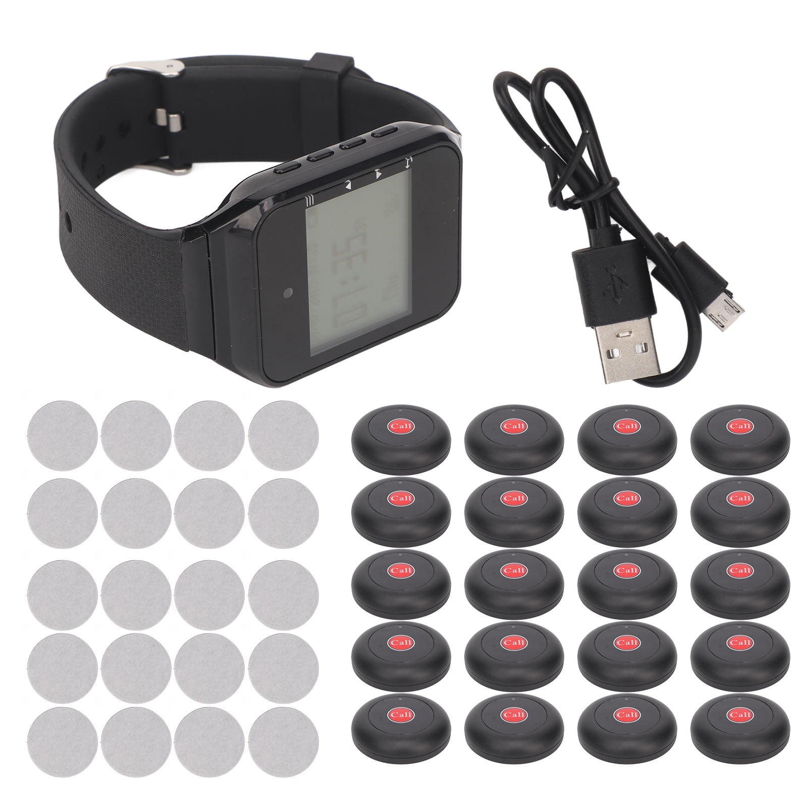Wireless Watch Pager 1 Watch Receiver 20 Pagers Wireless Calling System ...