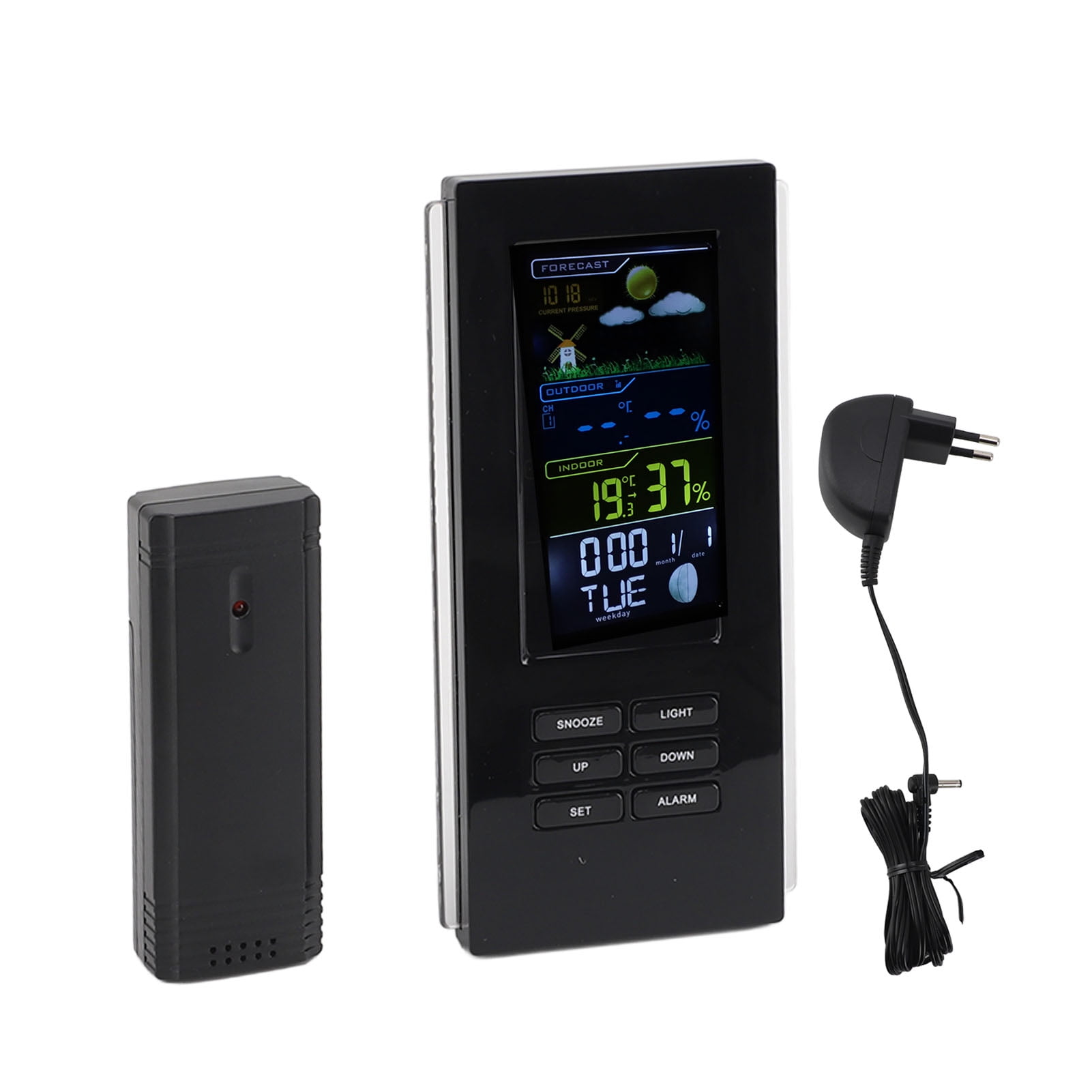 Wireless Weather Forecast Station with Color Display, Backlight Digital ...