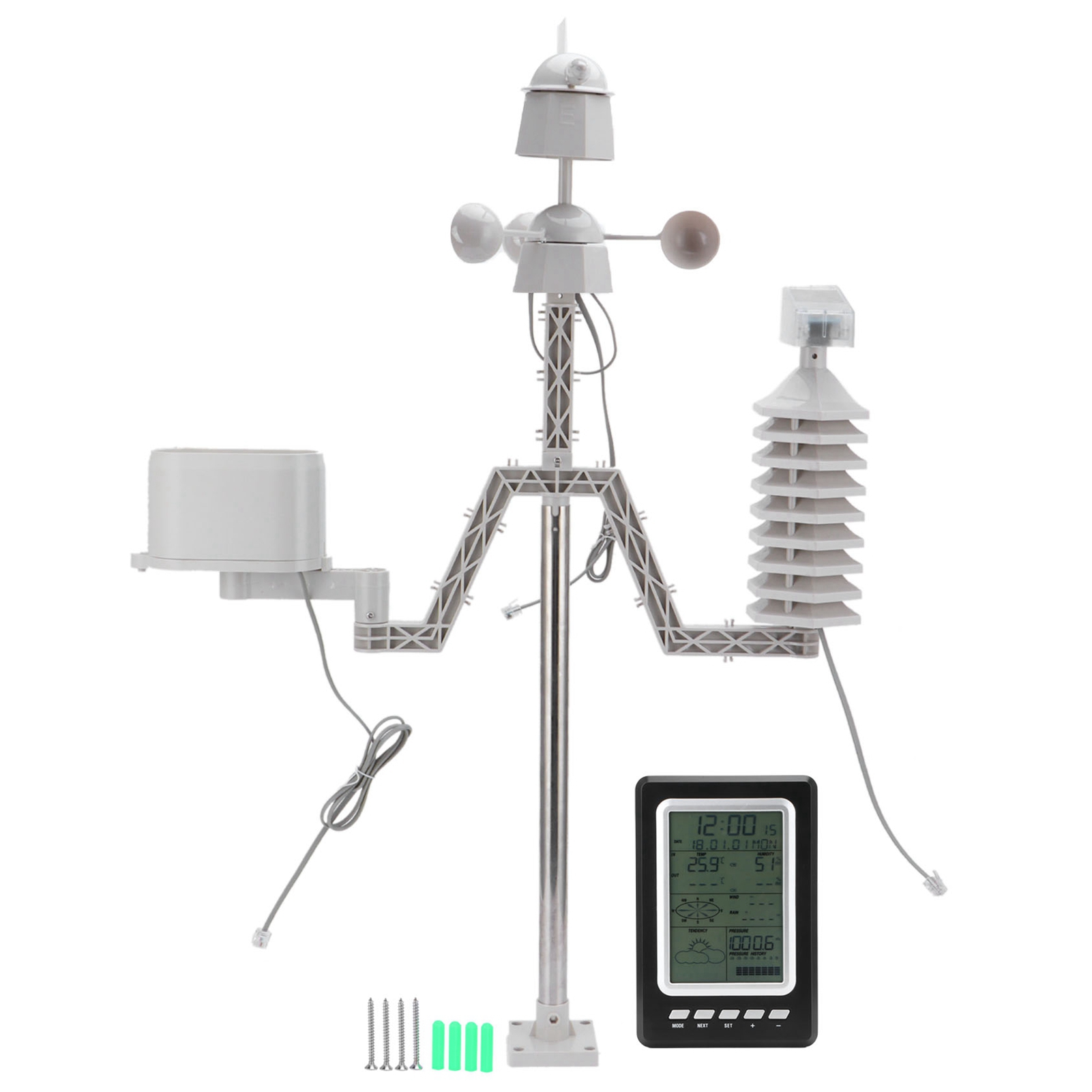 Wireless Weather Forecast Station with LCD Backlight Wind Speed ...