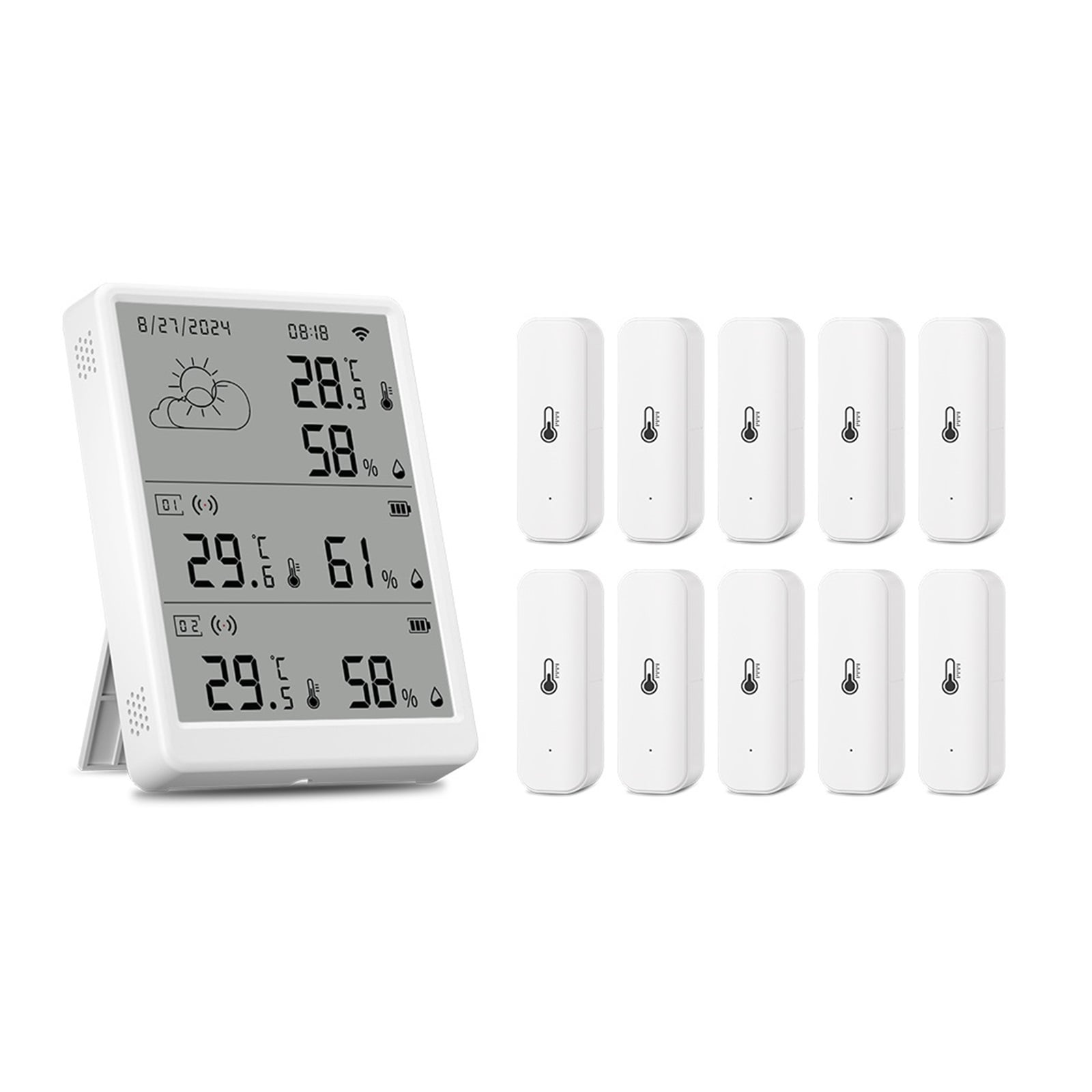Wireless Weather Station Digital Room Thermometer Indoor Outdoor ...