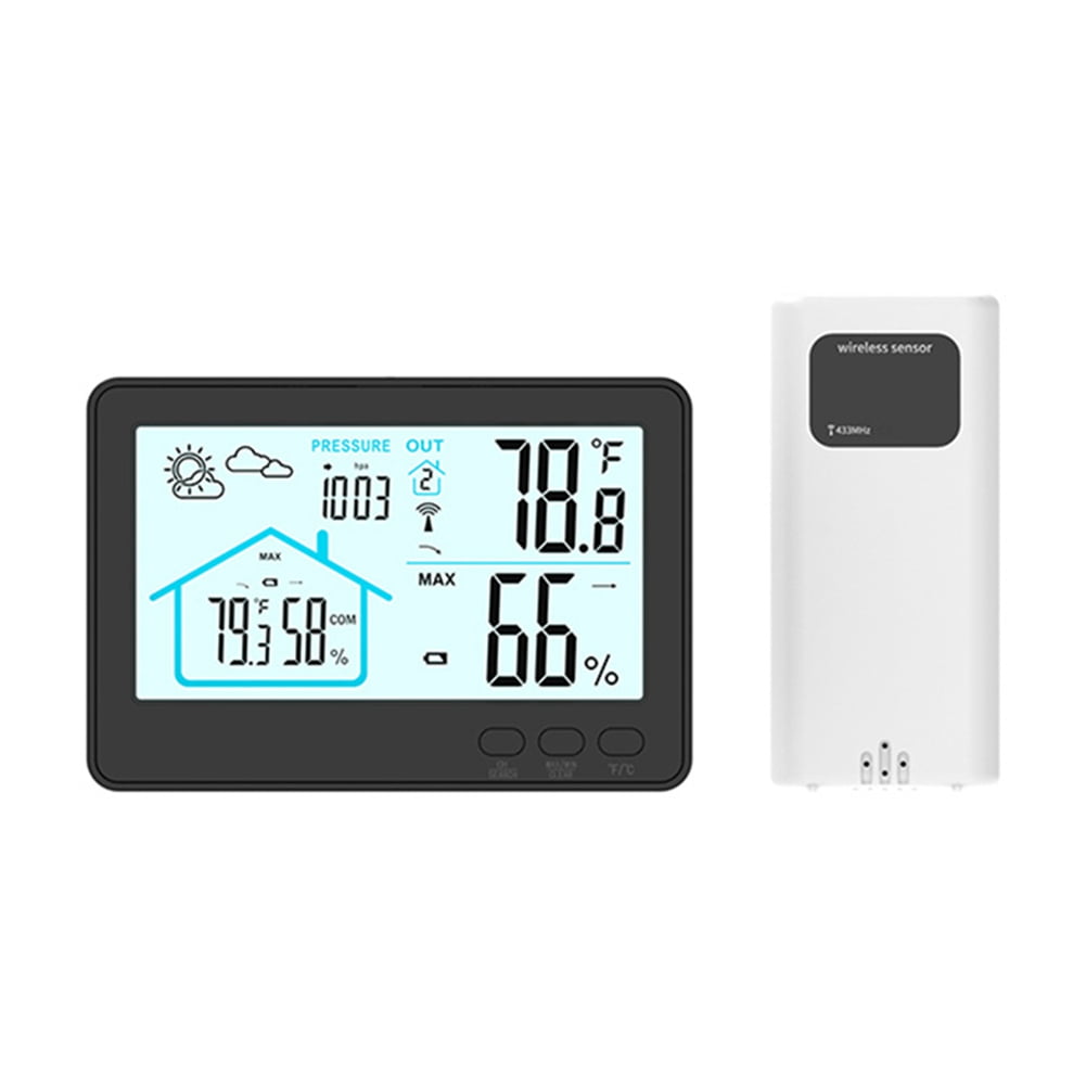 Wireless Weather Station Indoor and Outdoor Temperature Humidity ...