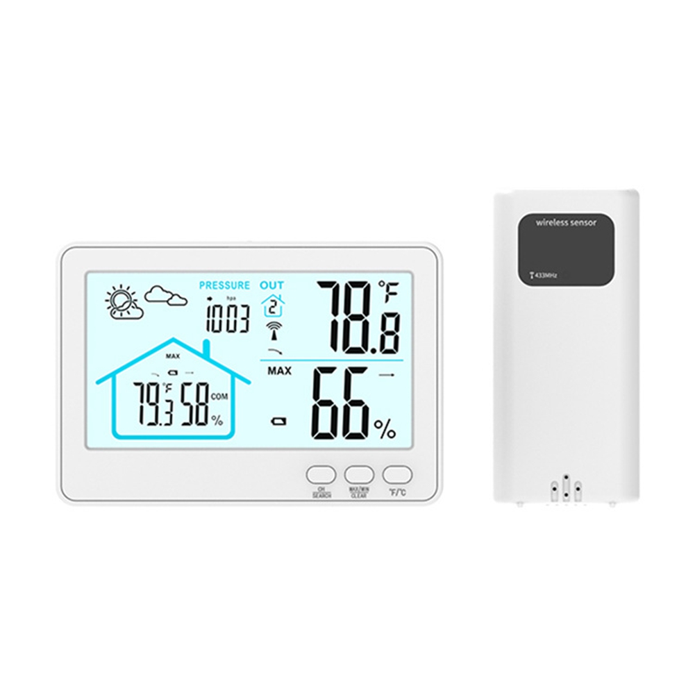Wireless Weather Station Indoor and Outdoor Temperature Humidity ...